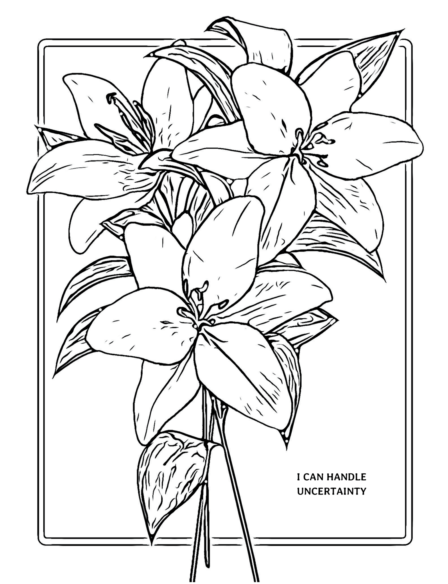 Coloring Page: “I Can Handle Uncertainty” – Chrysanthemum Stories